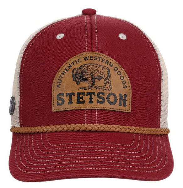 Stetson Men's Authentic Western Goods Leather Red Cap – Corral Western Wear