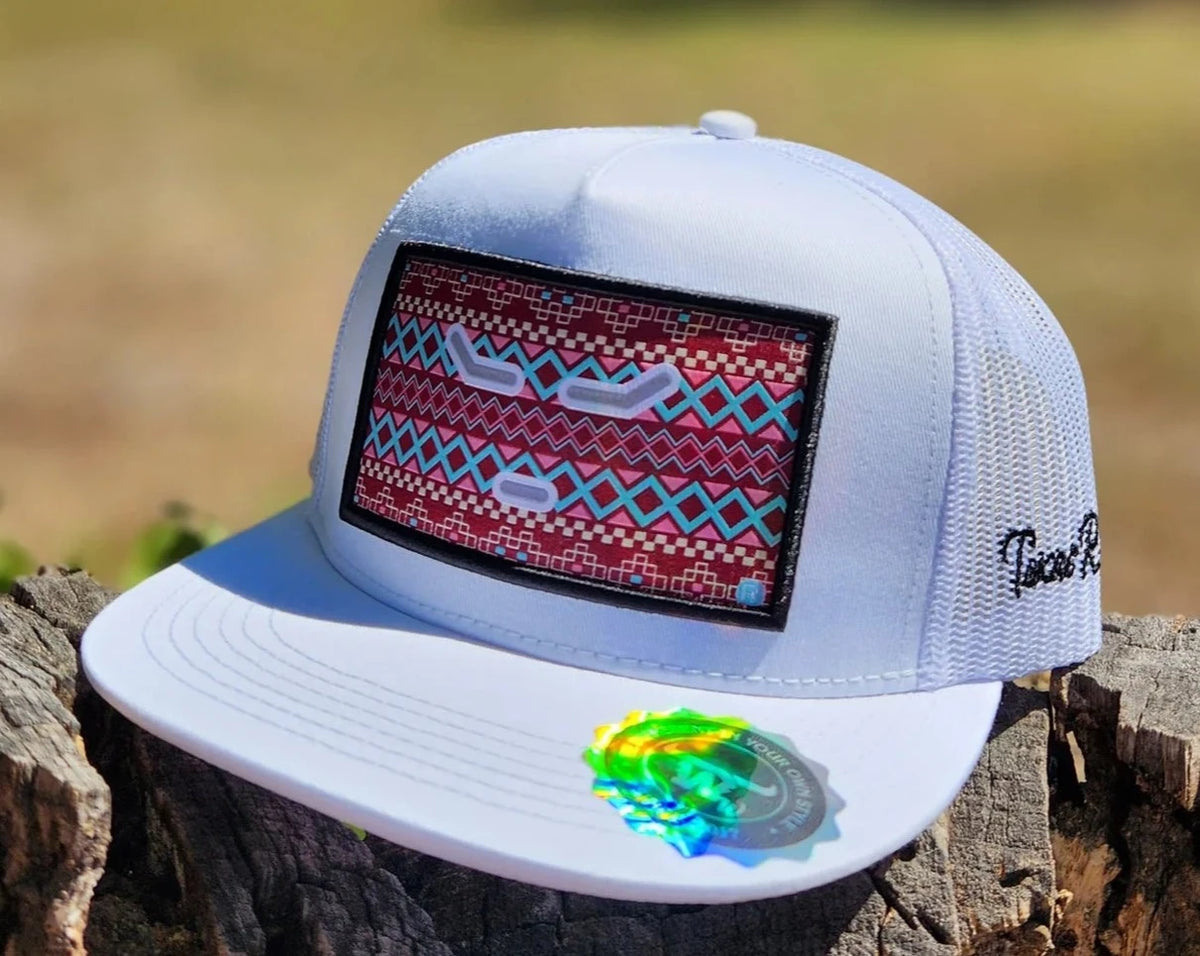 Texas Ranch Maroon Bull Face White Cap – Corral Western Wear