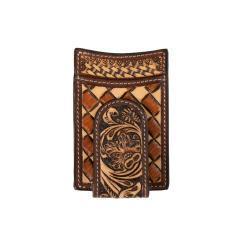 3D Hand Tooled Tan Card Case – Corral Western Wear