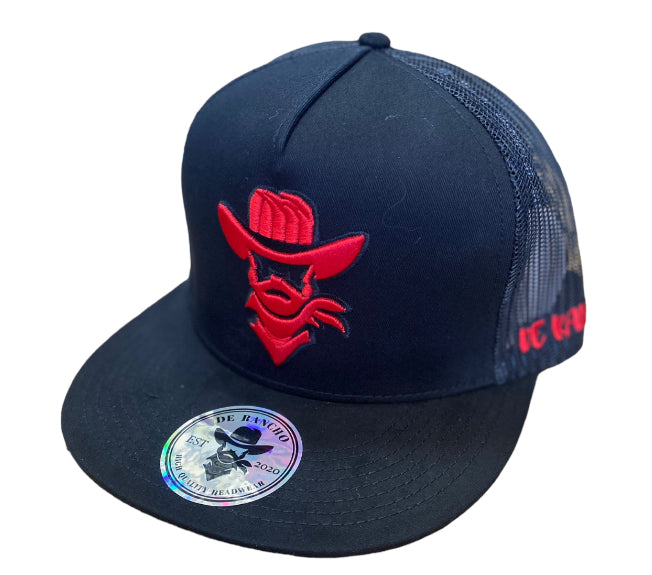 De Rancho Red Head Black Cap – Corral Western Wear