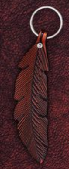 Austin Accents Leather Feather Shaped Keychain – Corral Western Wear